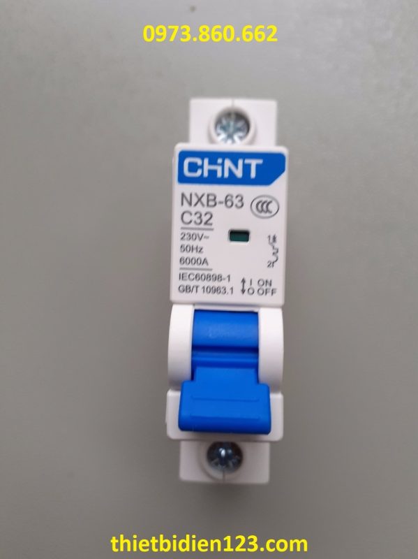 Aptomat CHINT MCB 1P 32A - NXB63 - C32 [ CHÍNH HÃNG ] - CTY TNHH TBĐ THUẬN PHONG