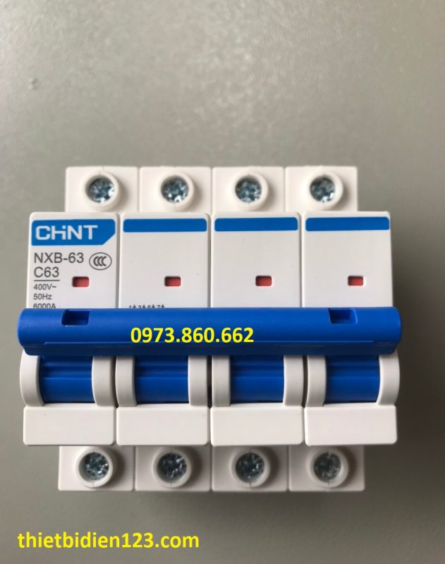 ATTOMAT CHINT MCB 4P 63A - CB CHINT NXB63-C63A - CTY TNHH TBĐ THUẬN PHONG