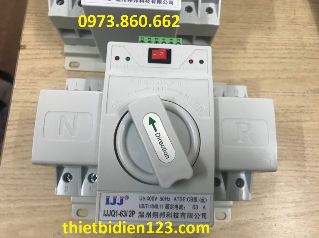 Cầu dao đảo chiều tự động ATS 2P 63A - Bộ đổi 2 nguồn điện công tơ 1 pha - CTY TNHH TBĐ THUẬN PHONG