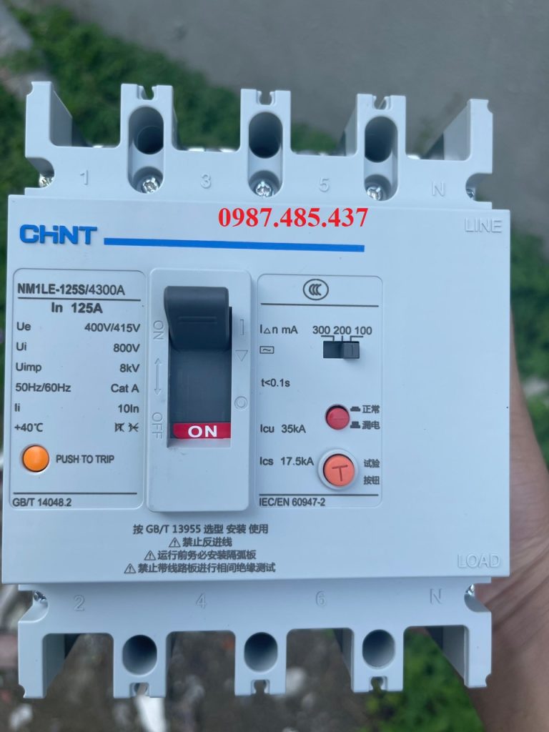 Aptomat chống giật CHINT 3 PHA 125A Dạng át khối NM1LE-125S/4300 - CTY TNHH TBĐ THUẬN PHONG