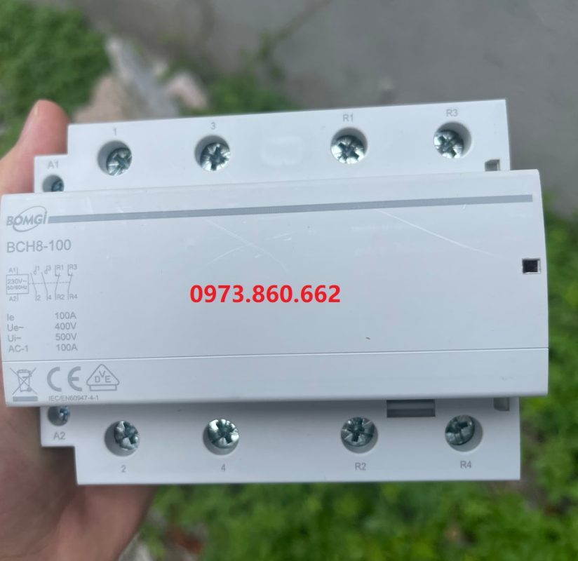 Contactor 100A 2NO 2NC BOMGI BHC8-100- Chuyển nguồn tự động cho điện ...