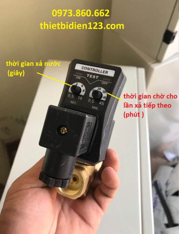 Van điện xả nước máy nén khí tự động 220VAC ren 21mm - CTY TNHH TBĐ ...