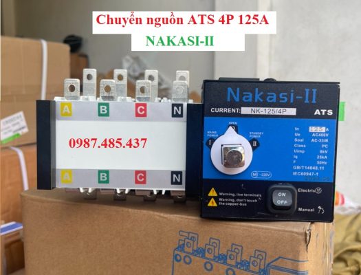 Chuyển nguồn tự động 3 pha ATS 4P 125A Nakasi - II - CTY TNHH TBĐ THUẬN ...