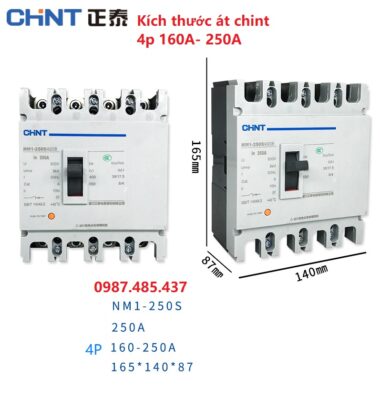 Aptomat 3 pha 4 cực MCCB 4P 160A CHINT - NM1-125S/4300 - CTY TNHH TBĐ THUẬN PHONG